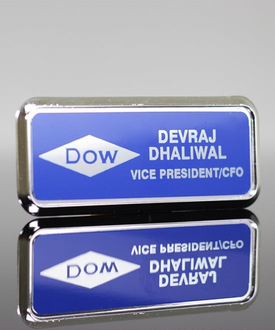 Silver Framed Name Badge | Edco Awards