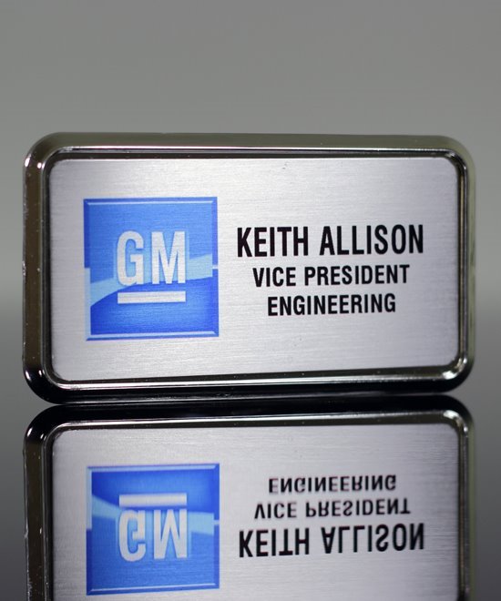 Silver Framed Name Badge | Edco Awards