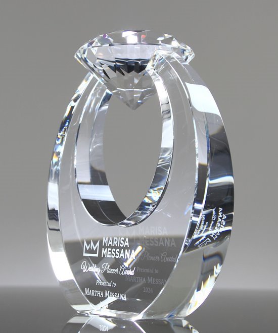 Clear Crystal Diamond Circle Award | Edco Awards