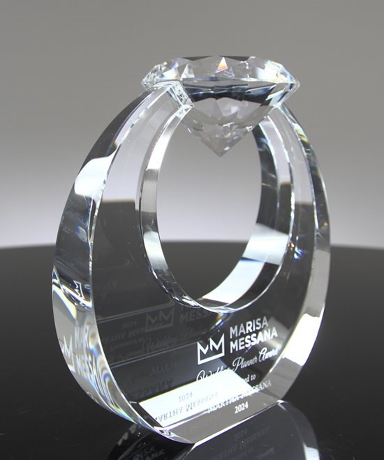 Clear Crystal Diamond Circle Award | Edco Awards