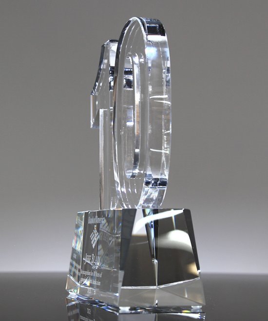 Crystal 10 Years of Service Award Plaque | Edco Awards