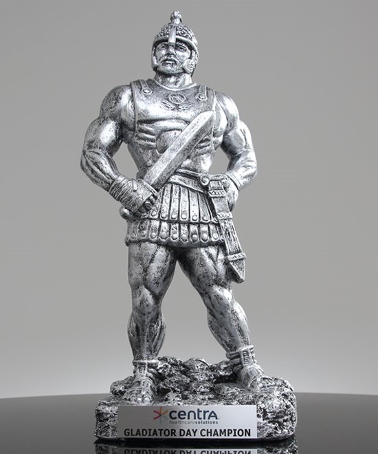 Gladiator holding a sword trophy sculpture | Edco Awards