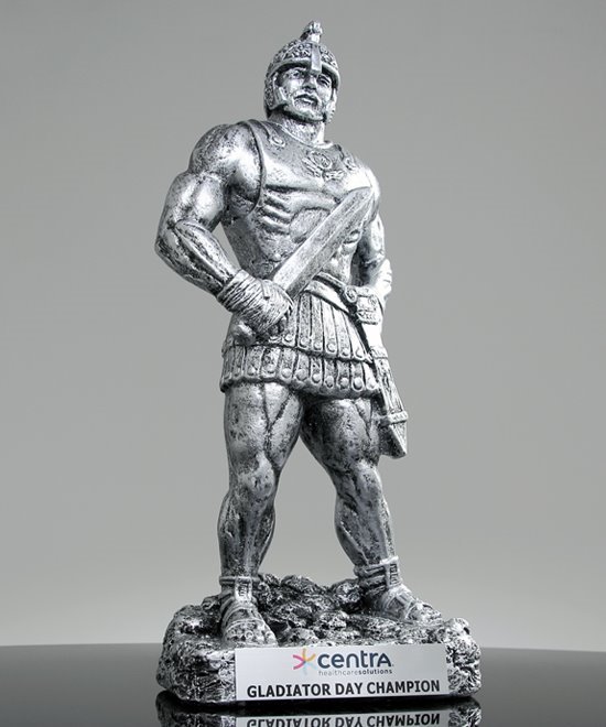 Gladiator holding a sword trophy sculpture | Edco Awards