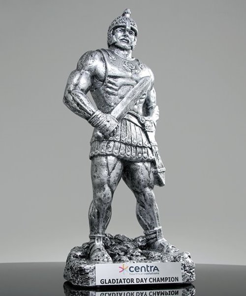 Gladiator holding a sword trophy sculpture | Edco Awards