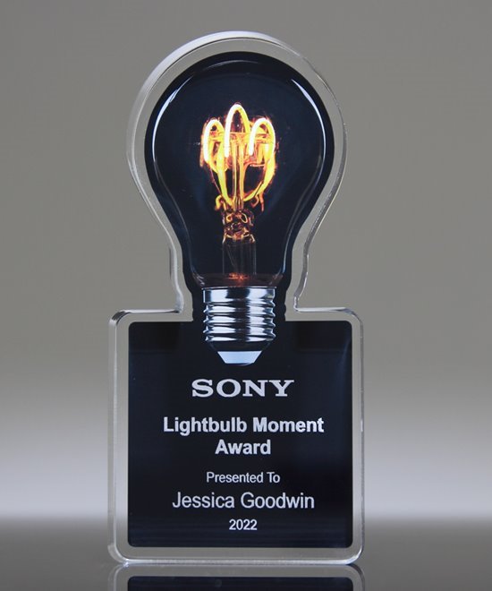 Light Bulb Moment Acrylic Award | Edco Awards