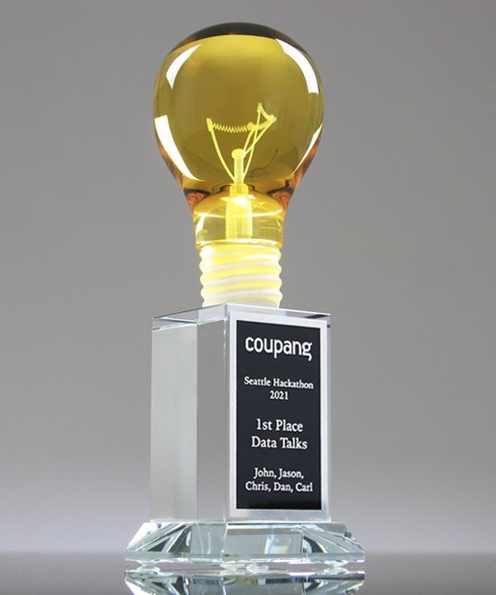 Amber Light Bulb Crystal Award | Edco Awards