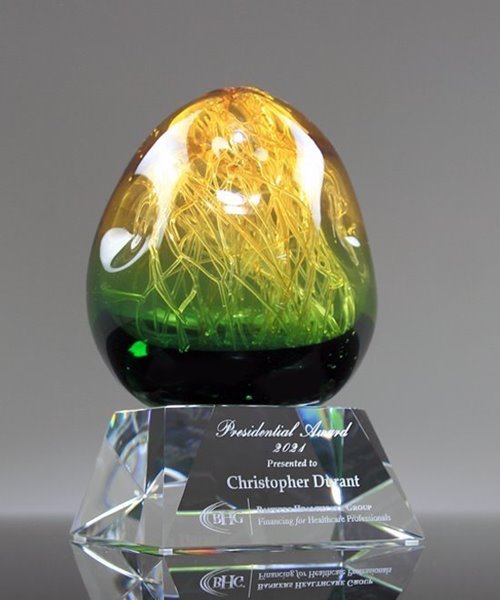 Amber Orb Art Glass Award | Edco Awards