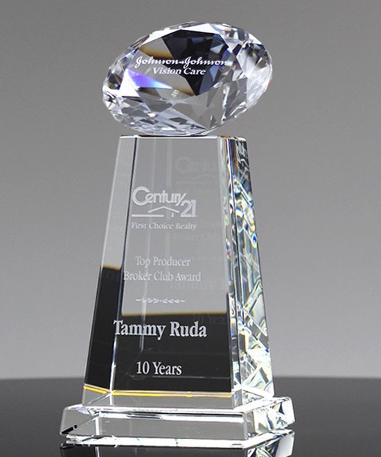 Diamond Spire Clear Crystal Award | 1010CL | Edco Awards