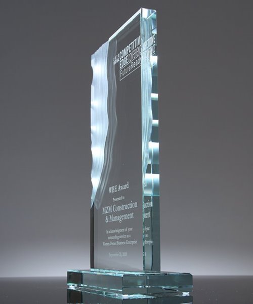 Sculpted Waterfall Crystal Award | Edco Awards