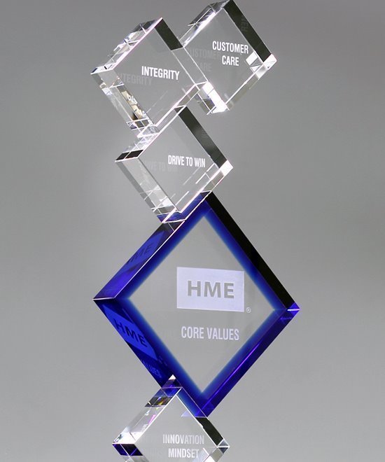 Employee Appreciation Crystal Blocks Award | Edco Awards