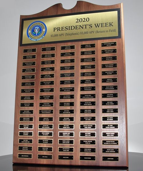Employee Appreciation Perpetual Plaque with 80 Plates | Edco Awards