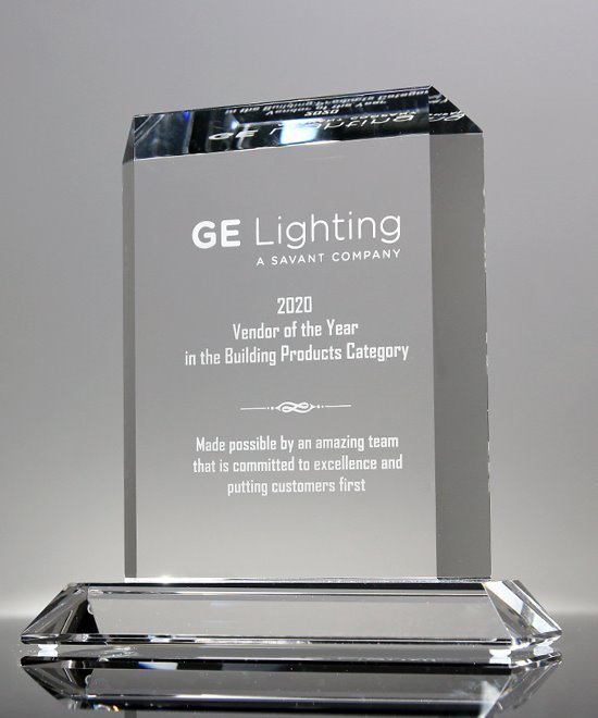 Vertical Rectangle Crystal Award Plaque | Edco Awards