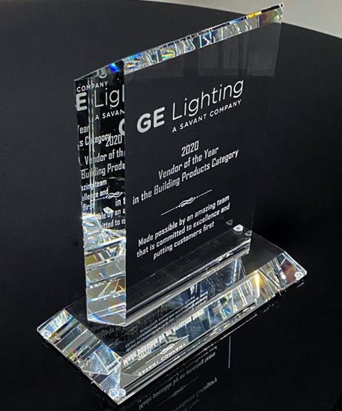 Vertical Rectangle Crystal Award Plaque | Edco Awards