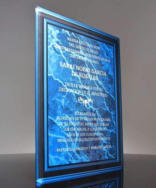 Blue Marble Acrylic Plaque | Edco Awards