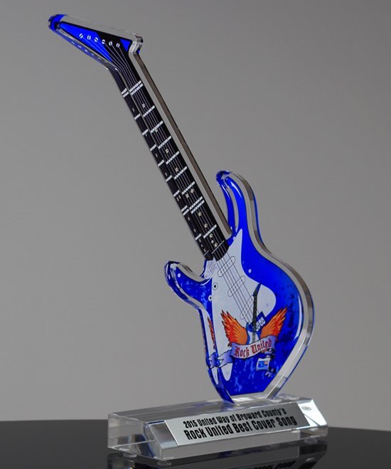 Acrylic Guitar Trophy | Edco Awards