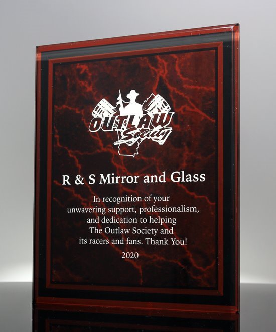 Red Marble Acrylic Plaque | Edco Awards