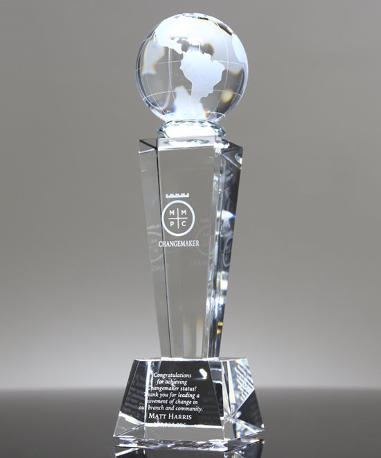 Galaxy Crystal Globe Trophy | Edco Awards
