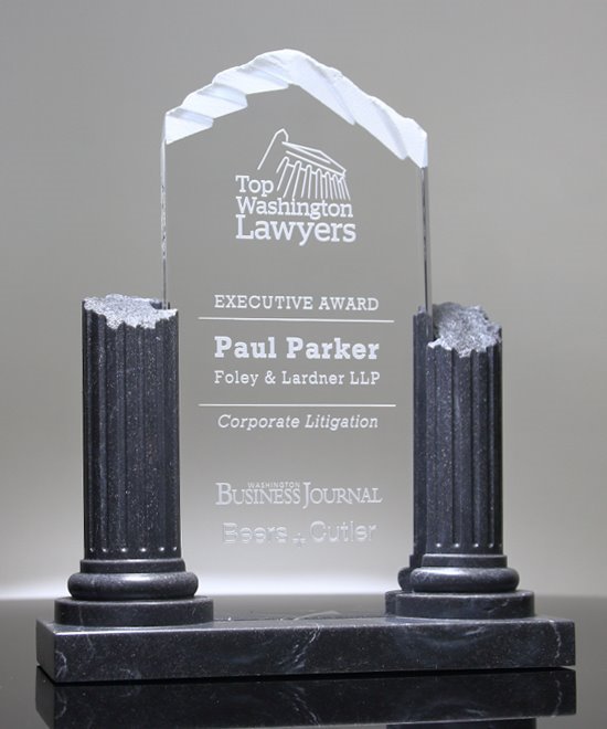 Monument Custom Stone Award: Black Pillar Award | Edco Awards