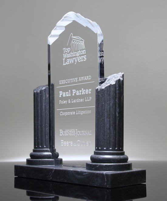 Monument Custom Stone Award: Black Pillar Award | Edco Awards