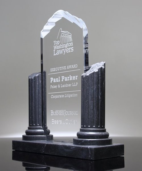 Monument Custom Stone Award: Black Pillar Award | Edco Awards