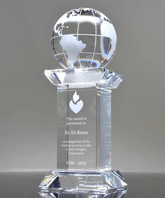 Crystal World Globe Tower Award | CRY159 | Edco Awards