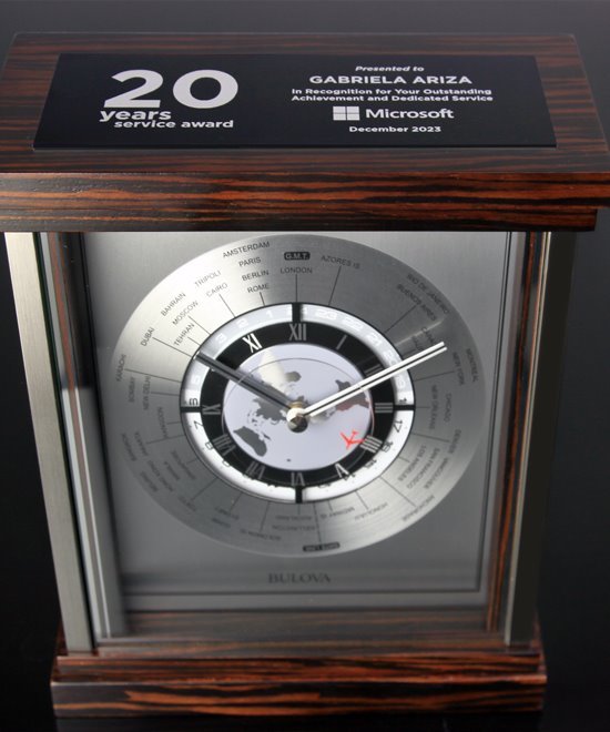 Bulova Service World Clock, Bulova Wyndmere Clock | Edco Awards