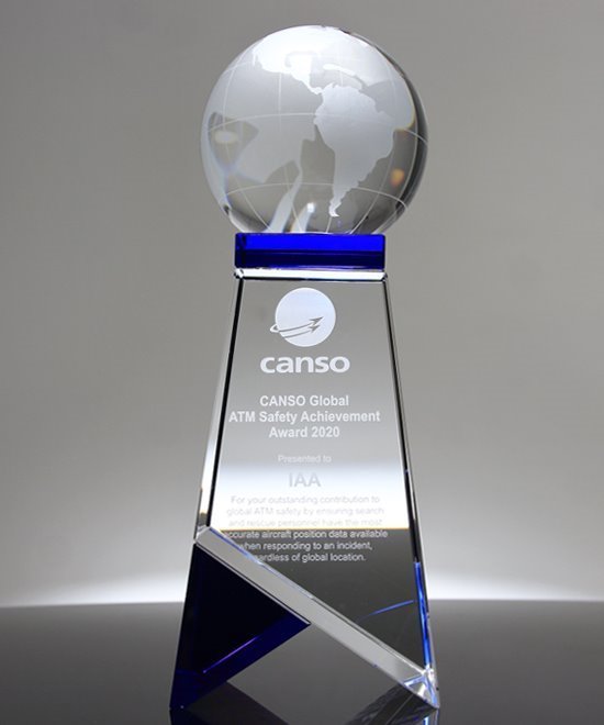 Crystal Planet World Globe Award Trophy | Edco Awards