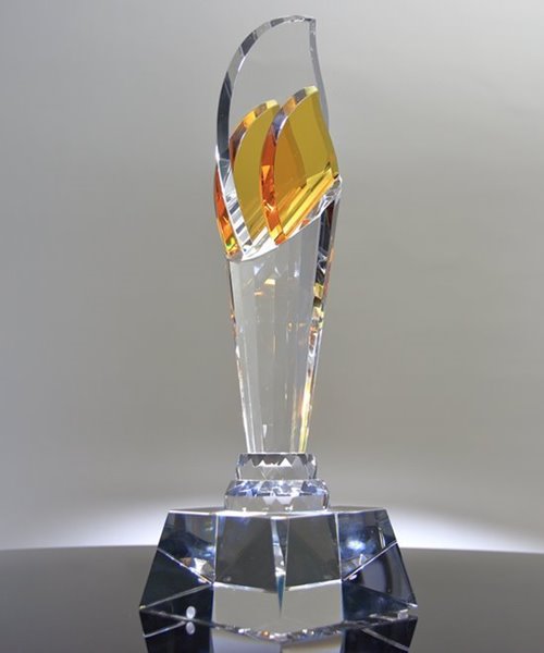 Olympic Torch Crystal Award | Multi-Flame Crystal Trophy | Edco Awards