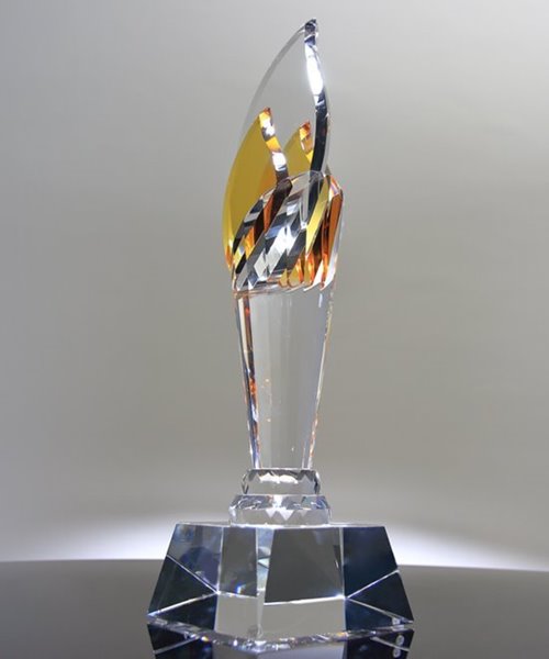 Olympic Torch Crystal Award | Multi-Flame Crystal Trophy | Edco Awards