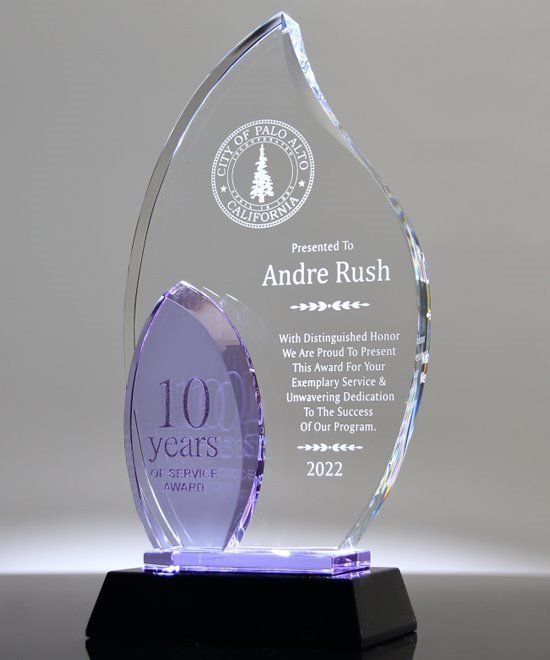 Lavender Flame Award, Purple Crystal Flame Trophy | Edco Awards