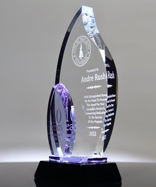 Lavender Flame Award, Purple Crystal Flame Trophy | Edco Awards