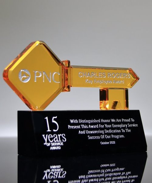 Gold Crystal Key Award, Key Shaped Trophy | Edco Awards