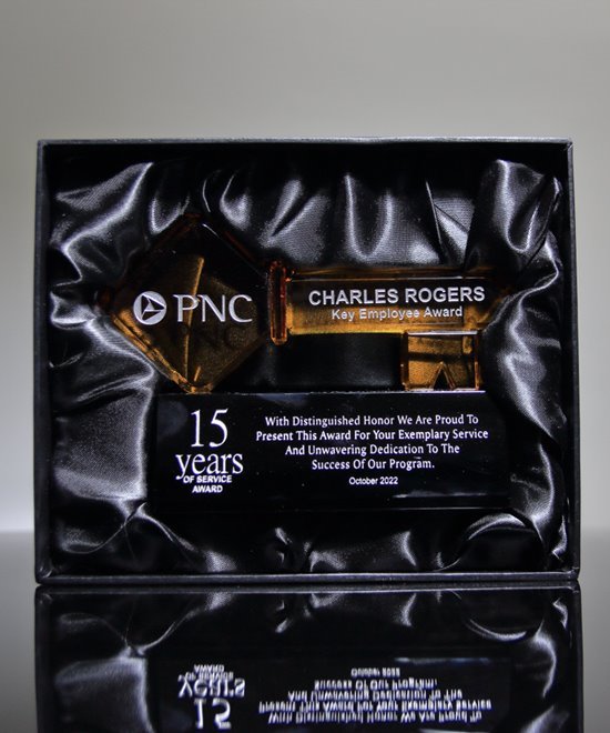 Gold Crystal Key Award, Key Shaped Trophy | Edco Awards