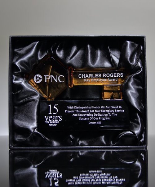 Gold Crystal Key Award, Key Shaped Trophy | Edco Awards