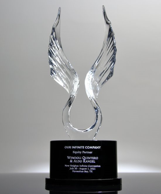 Victory Wings Crystal Award | Winged Trophy | Edco Awards