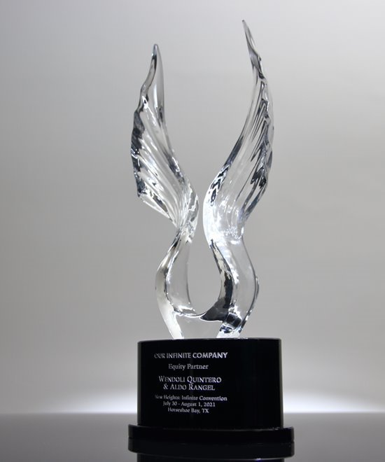 Victory Wings Crystal Award | Winged Trophy | Edco Awards
