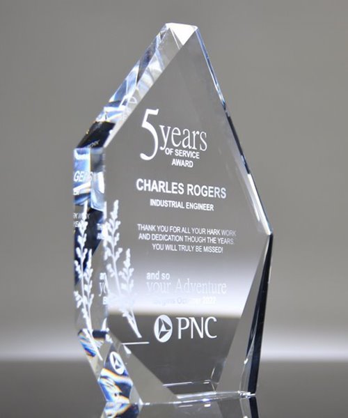 Employee Service Crystal Award | Edco Awards