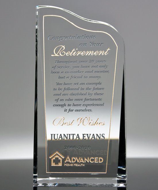 Retirement Wave Crystal Award | Edco Awards