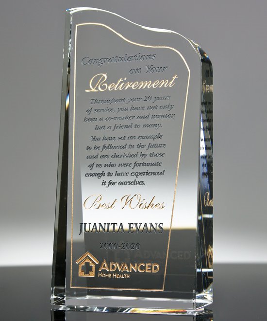 Retirement Wave Crystal Award | Edco Awards