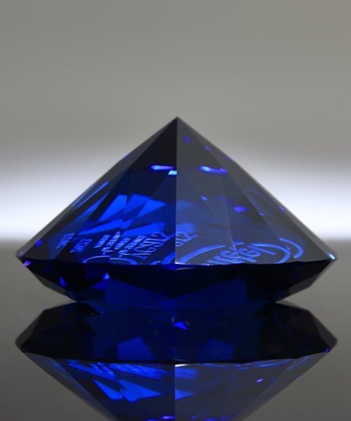 Blue Diamond Award With Silver Highlight | Edco Awards