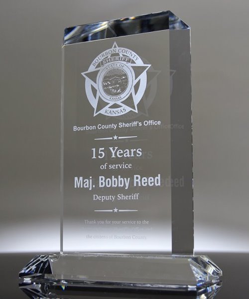 Crystal Service Award Plaque | Edco Awards