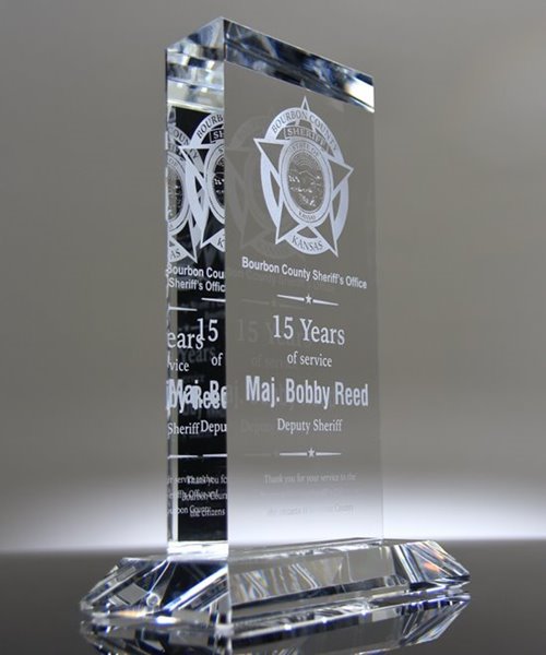 Crystal Service Award Plaque | Edco Awards