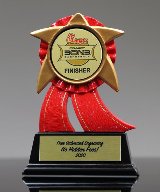 Red Ribbon Custom Insert Award | Edco Awards