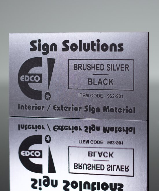 Door Plate with Slide-In Silver Frame | Edco Awards