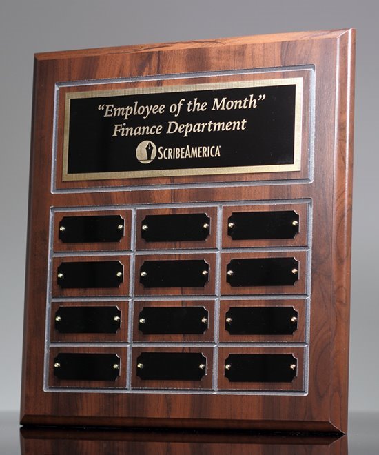 Cherry Finish Employee Perpetual Plaque | Edco Awards