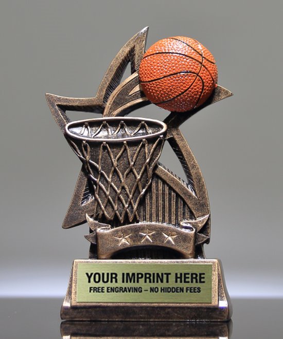 Sweeping Star Basketball Trophy | Edco Awards