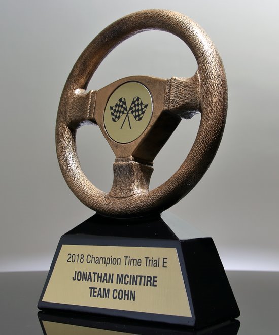 Gold Racing Wheel Trophy | Edco Awards