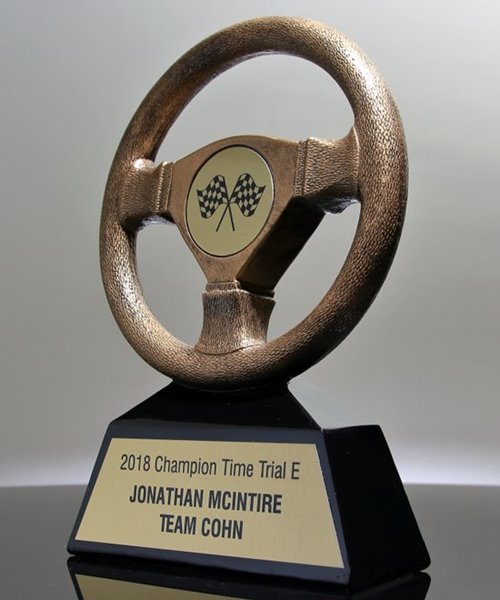 Gold Racing Wheel Trophy | Edco Awards