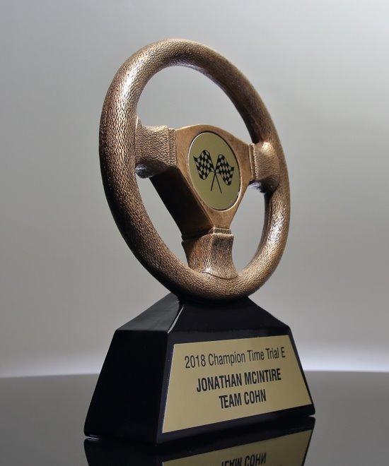 Gold Racing Wheel Trophy | Edco Awards