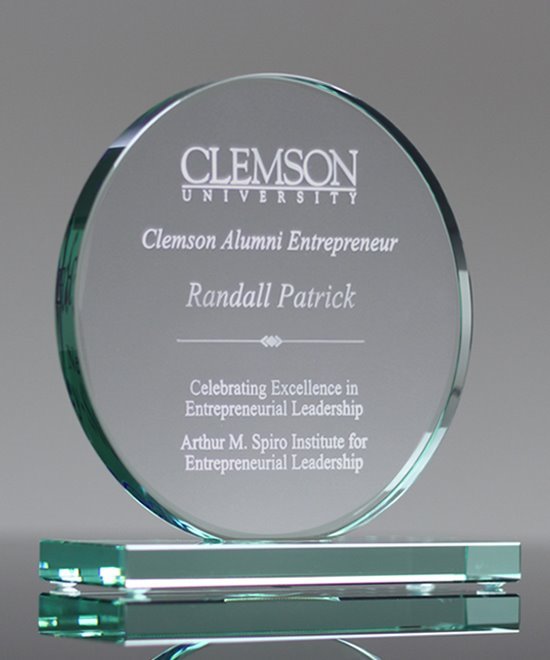 Classic Jade Glass Circle Trophy | Edco Awards